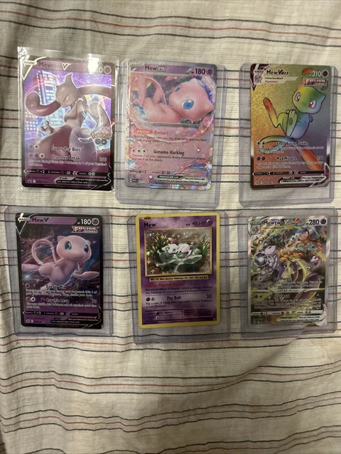 6 X MEW Pokémon Cards Mew ex, Mew v, Mewtwo V, Mew Vmax, Mewtwo Vstar ...