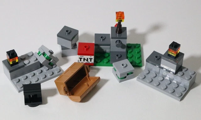 LEGO MINECRAFT MINIFIGURE Biome Parts Bundle TNT Chest Ore - Genuine £5 ...
