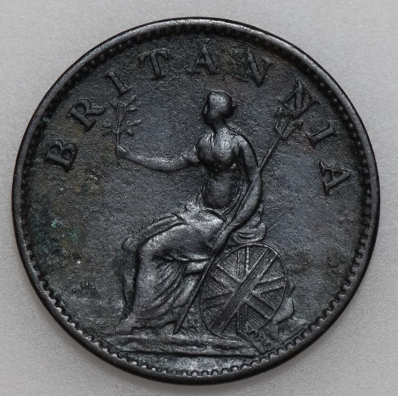 1806 GEORGE III Farthing, Soho Mint British Copper Coin, Vf £4.00 ...