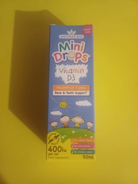 NATURES AID MINI Drops Vitamin D3 for Infants and Children 50 ml £6.49 ...