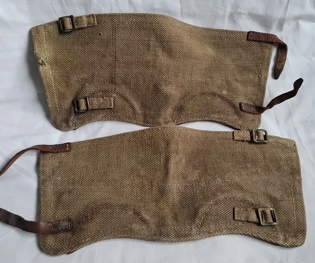 WW2/WW2 BRITISH ARMY Webbing Gaiters Military. Genuine Vintage Military ...