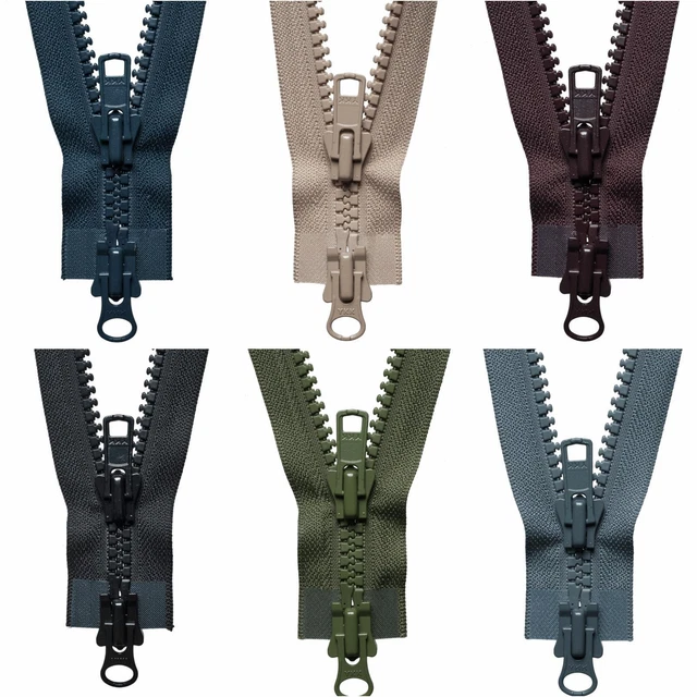 YKK HEAVY DUTY Two Way Open End Plastic Zip #8 Weight Zipper Chain 6 ...