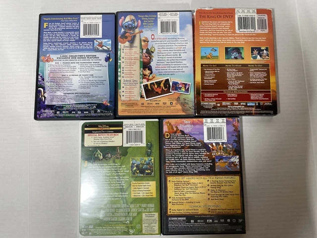 CLASSIC DISNEY DVDS #3 Finding Nemo Lilo/Stitch Lion King Bugs Life ...