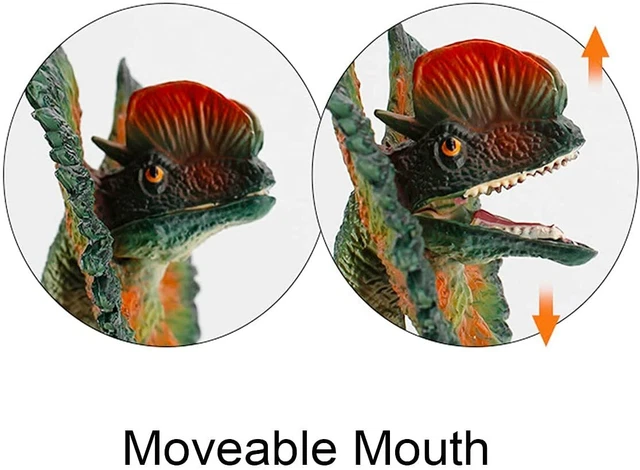 JURASSIC REALISTIC DILOPHOSAURUS Dinosaur Model Figure Kid Toy ...