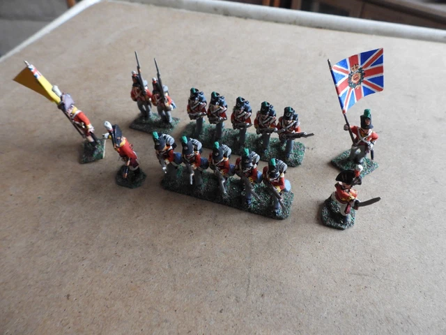 28MM PAINTED METAL wargaming figures Napoleonic British light infantry ...