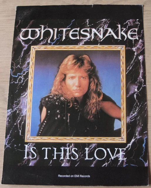 WHITESNAKE IS THIS Love Original Sheet Music (1987) England Hard Rock £ ...