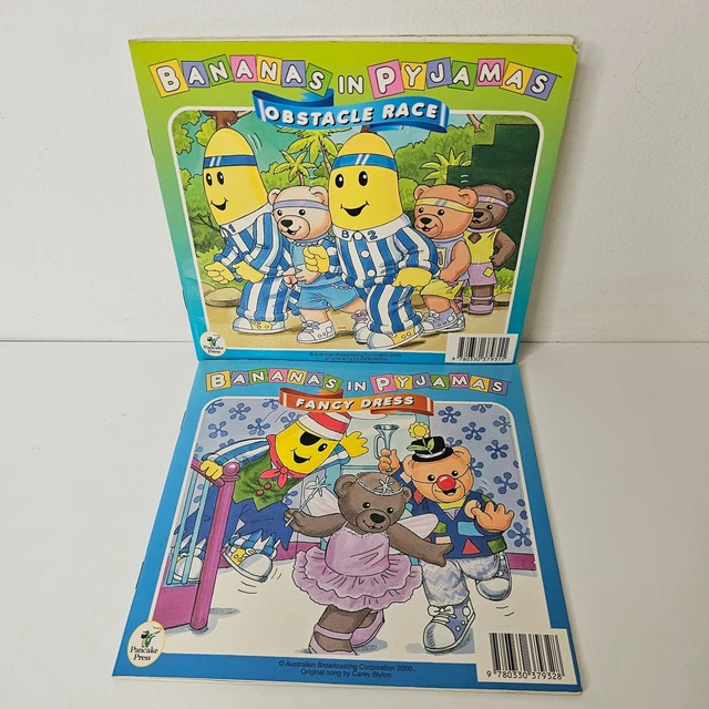 BANANAS IN PYJAMAS Books Make the Story Sticker Book Obstacle Race ...