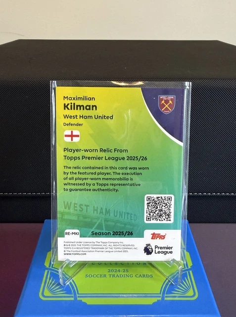 2025-26 TOPPS PREMIER League Maximilian Kilman Patch Player Worn Relic ...