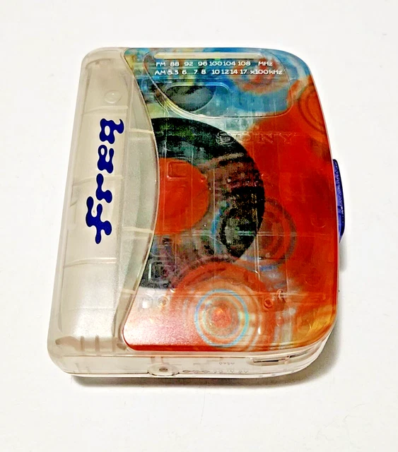 VINTAGE SONY WALKMAN Wm-Fq01 Clear Colored Case Rare Freq As Is $95.00 ...