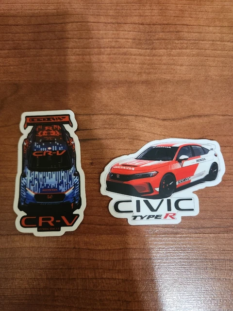 HONDA RACING HPD Civic Type R and CR-V The Beast Vinyl Stickers Decals ...