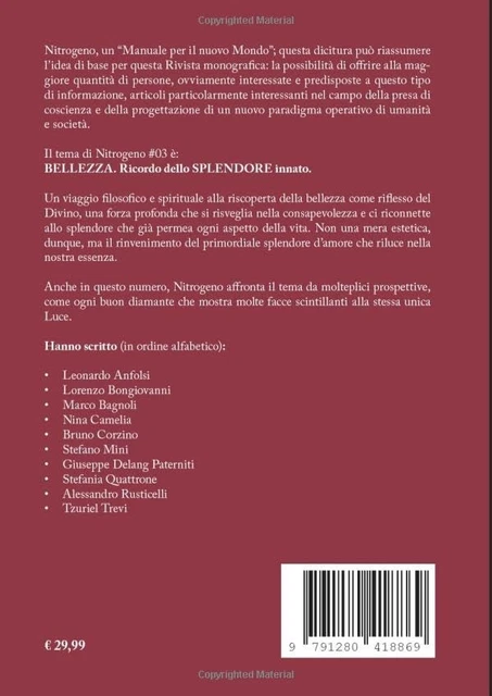 ANTOLOGIA AUTOR NITROGENO. Bellezza, ricordo dello Splendore innato ...