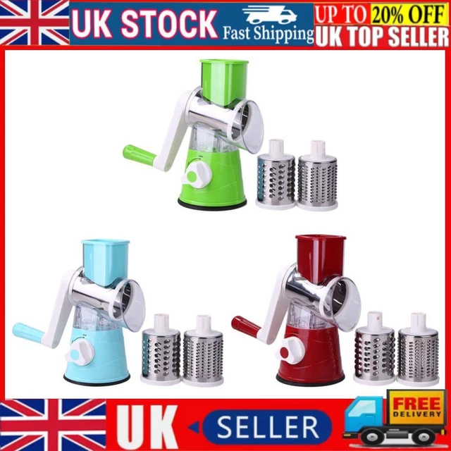 MANUAL ROUND VEGETABLE Rotating Cutter Potato Cheese Slicer Kitchen ...