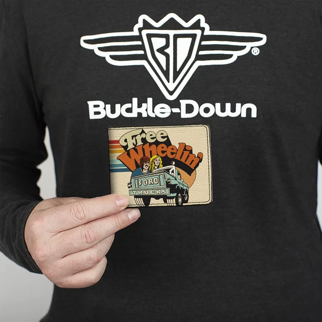 BI-FOLD WALLET FORD Trucks FREE WHEELIN Bronco Scene Beige/Multi Color ...