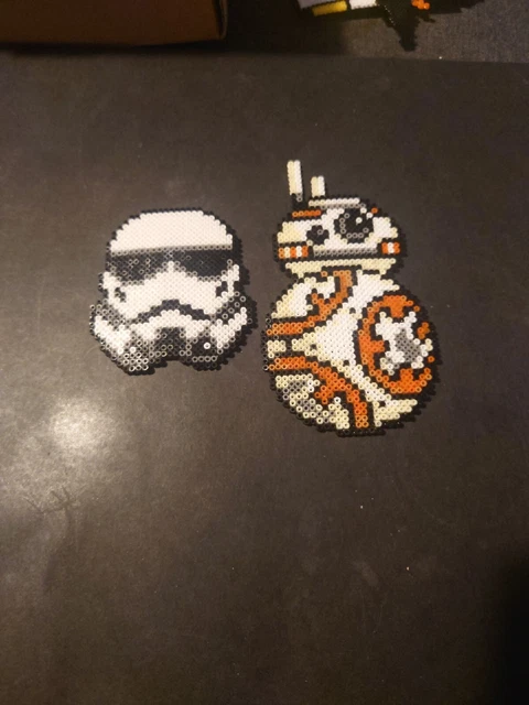 LOT DE 2 Perle A Repasser Pixel Art, Star Wars Bb8 Et Storm Troopers ...