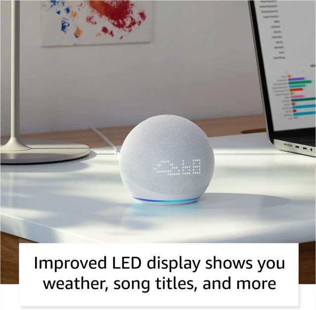ALL NEW ECHO DOT 5th Gen 2022 Release With Clock Smart Speaker ALL NEW ECHO DOT 5th Gen 2022 Release With Clock Smart Speaker