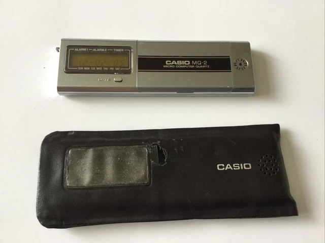 VINTAGE RETRO CASIO MQ-2 Quartz Micro Computer (clock, Alarm, Calculator) & Case £30.00 ...