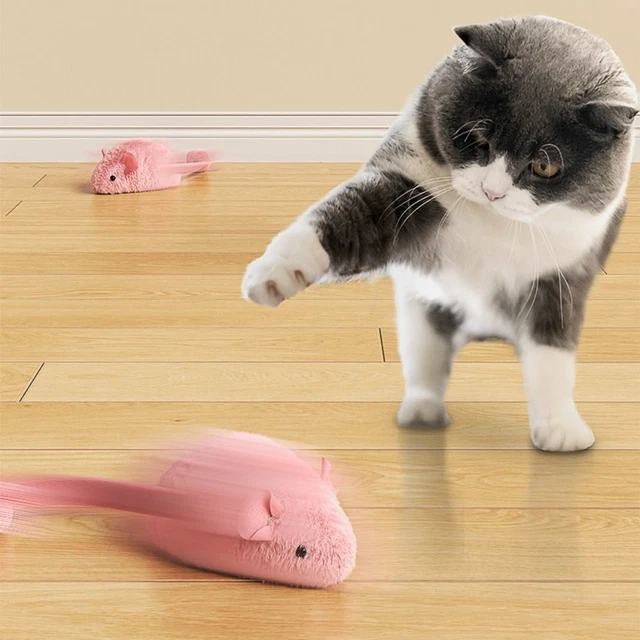 SIMULATION MOUSE INTERACTIVE Plush Mouse Cat Toys Interactive Cat Toy ...