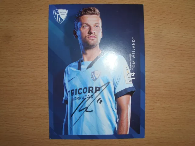 VFL BOCHUM 1 Autogrammkarte Saison 20/21 Tom Weilandt original signiert ... VFL BOCHUM 1 Autogrammkarte Saison 20/21 Tom Weilandt original signiert ...