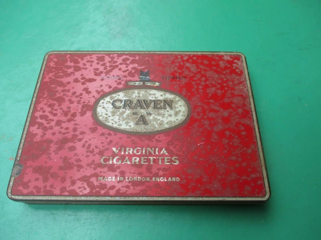 VINTAGE CIGARETTE TIN - Craven A - 50 cigarettes - Empty $10.00 ...