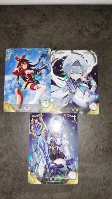 GODDESS STORY GENSHIN Impact Eula Ganyu Amber Card Lot Rare Card £13.51 ...