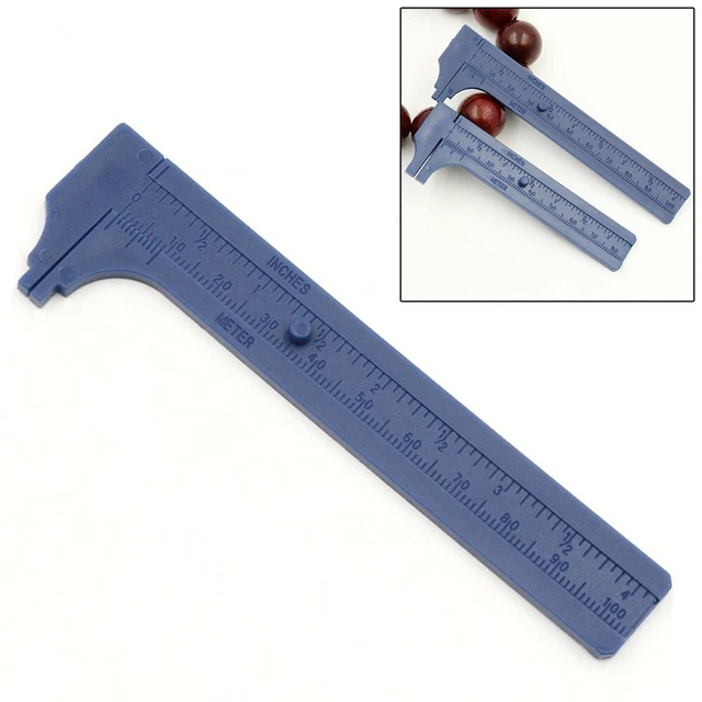 0-100MM MINI PLASTIC Vernier-Caliper Double Scale Ruler Measure Small ...