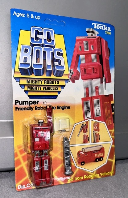 TONKA GOBOTS PUMPER Friendly Robot Fire Engine UNPUNCHED 1983 Go Bots ...
