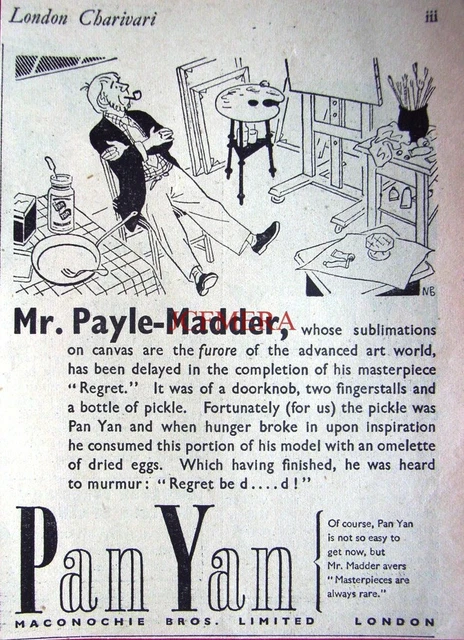 MACONOCHIE BROS. WW2 PAN-YAN Pickles Advert : Small 1944 Print £2.47 ...