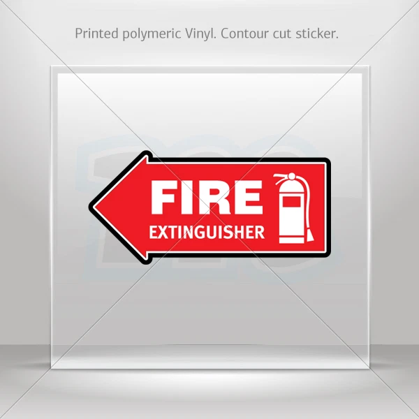 STICKERS DECAL FIRE Alarm Emergencies Signs Fire Extinguisher st5 XXX55 ...
