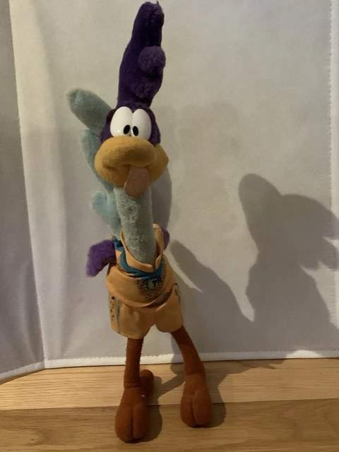 VINTAGE LOONEY TUNES football road runner posable plushie soft toy 90s ...