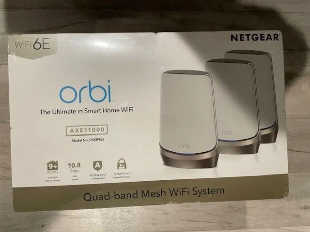 NETGEAR ORBI RBKE963 Quad-Band AXE11000 Wi-Fi 6E Mesh System - White ...
