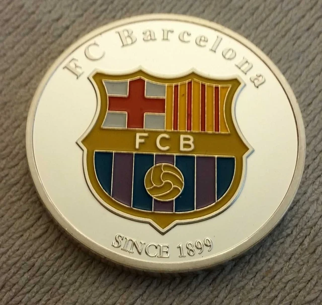 LIONEL MESSI BARCELONA Silver Coin Argentina Signed Nou Camp Catalonia ...