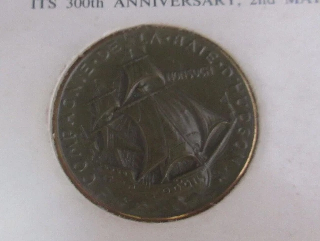 HUDSON'S BAY COMPANY 300th Anniversary Bronze Medal in Original Card ...