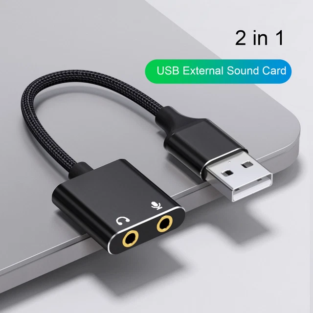 EXTERNAL SOUND CARD Driver Free Anti-interference Usb Audio Adapter ...