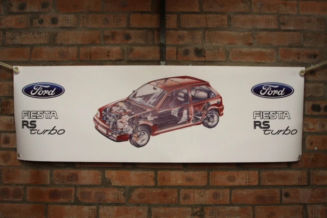 FORD FIESTA MK3 RS Turbo large pvc banner garage classic show banner £ ...