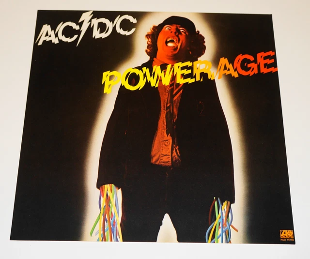 AC/DC - POWERAGE - 1978 Atlantic Record Shop Paper Promo Poster (Canada ...