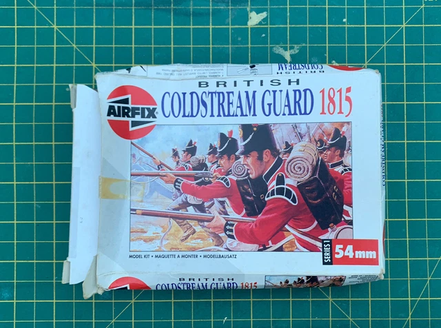 VINTAGE AIRFIX 54MM scale British Coldstream Guard 1815 Started Spares ...
