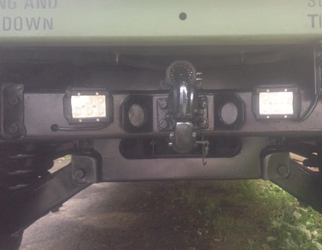 DUAL BLAZER BACKUP SQ LED LIGHT PAIR fits MILITARY HUMVEE 24V M998 H1 ...
