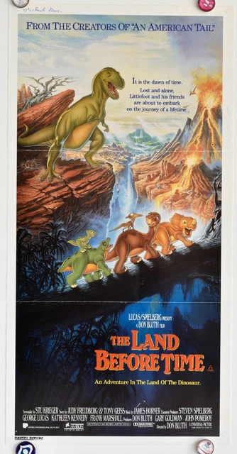 THE LAND BEFORE Time Original 1988 Australian daybill movie poster ...