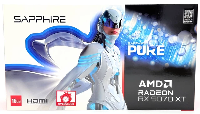 SAPPHIRE PURE AMD Radeon RX 9070 XT 16GB GDDR6 PCIe 5.0 Graphics Card 1 ...