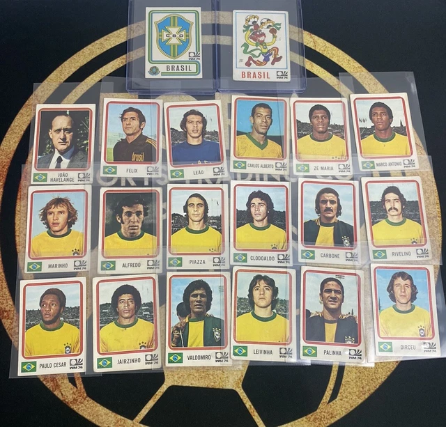 1974 PANINI WORLD Cup Munchen 74 FIFA Brazil Stickers Lot Badge Players ...