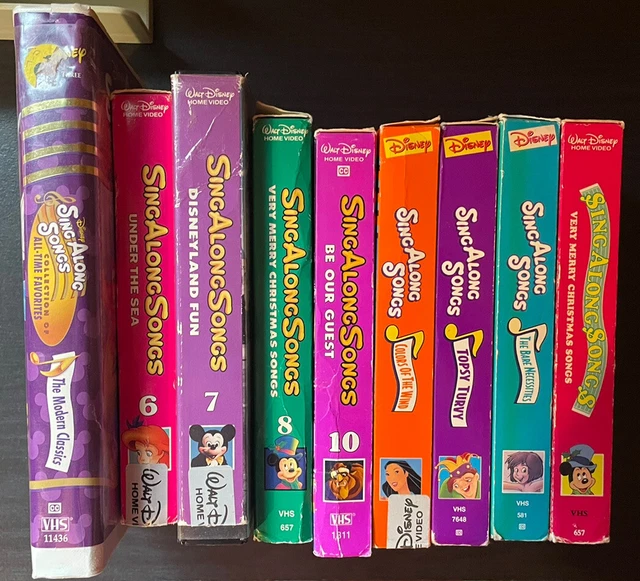 DISNEY’S SING ALONG Songs VHS Lot 9 Ariel Very Merry Christmas Sing ...