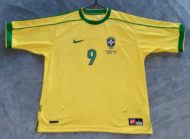 ORIGINAL NIKE BRASILIEN Brazil Trikot Ronaldo R9 World Cup 1998 WM 98 ...