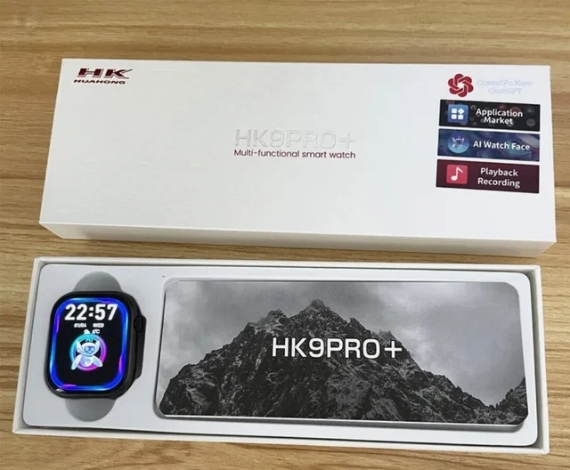 HK 9 PRO Max Smartwatch Unisex Ultra AMOLED Display HD Screen NFC ...