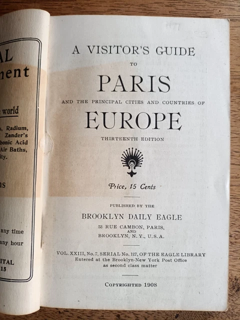 VISITOR’S GUIDE TO Paris and the principal cities and countries of ...