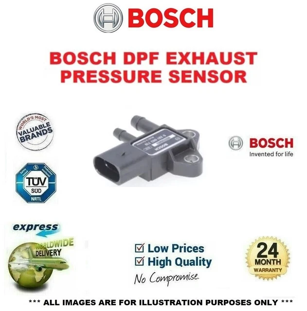 BOSCH DPF EXHAUST PRESSURE SENSOR for VW JETTA IV 1.6 TDI 2011-2014 EUR ...