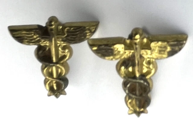 WW2 GERMAN ARMY Shoulder Board Epaulette Caduceus Cyphers Insignia (G12 ...