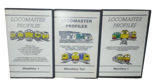 RARE LOCOMASTER PROFILES VHS Tapes - Miscellany 1, 2 & 3 - Train ...