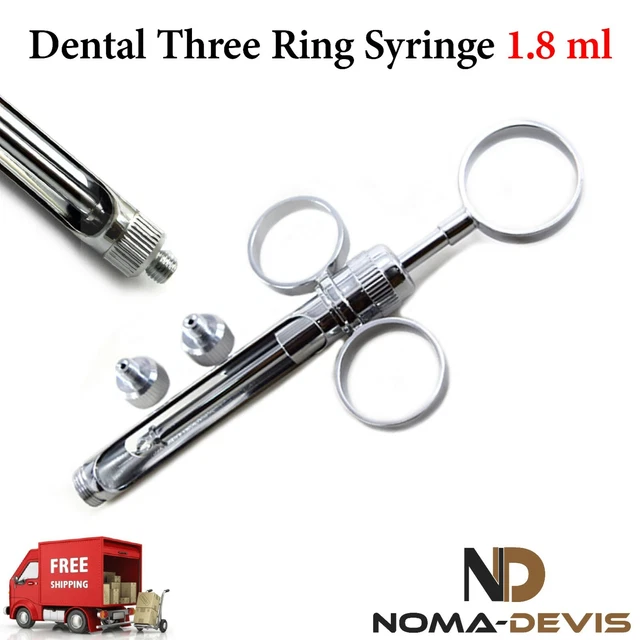 THREE RING CARTRIDGE Anesthetic Syringe Dental Aspirating Syringe ...