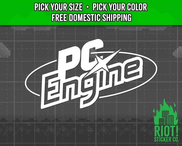 PC ENGINE LOGO Decal for Car Sticker for Laptop Yeti Window Video Games ...