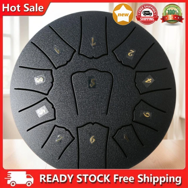 6 INCH 11 Notes Steel Tongue Drum Handpan Drum Percussion Instruments ...